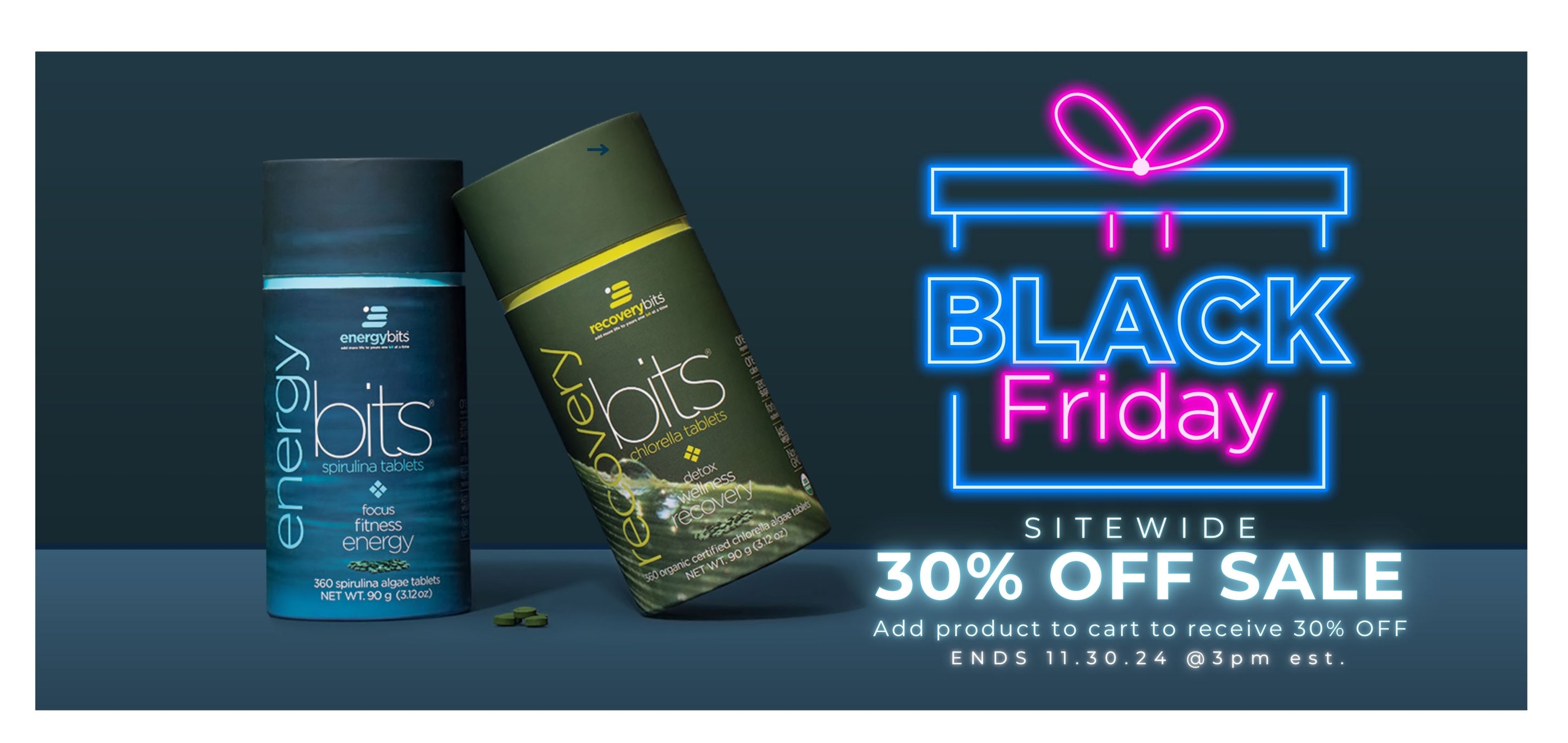 Spirulina and Chlorella Algae Tablets | BITS OF FOOD | ENERGYbits®