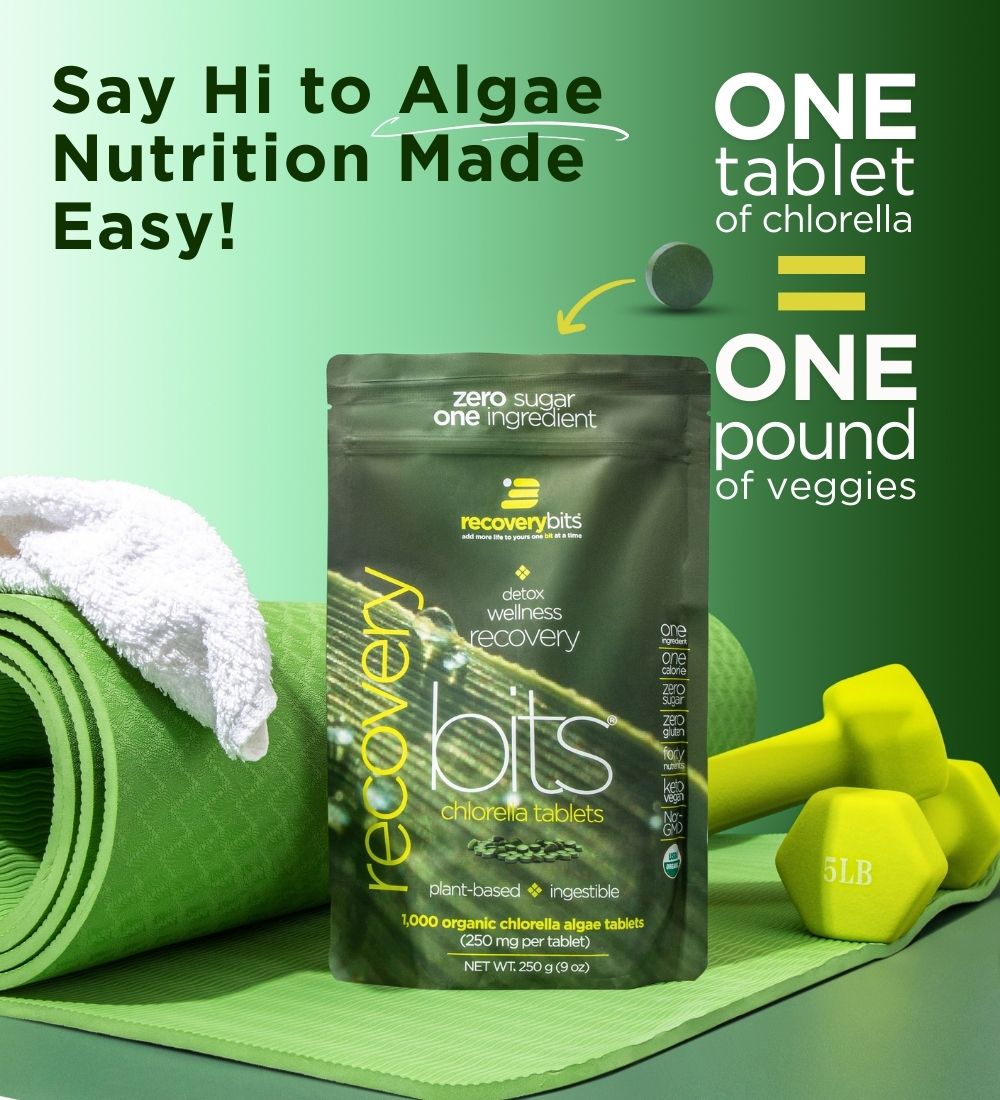 RECOVERYbits Chlorella Tablets | Box of Single Servings | ENERGYbits®