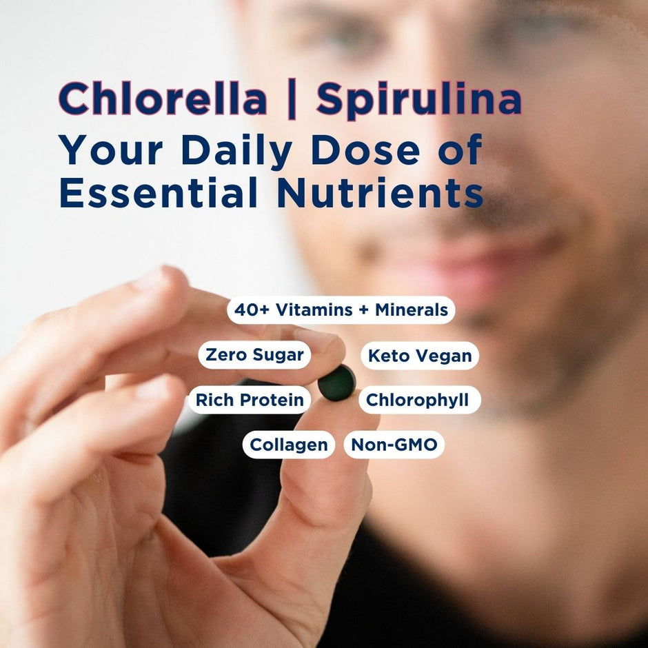 Spirulina Chlorella Tablets | 50/50 Pure Algae Nutrition | ENERGYbits®